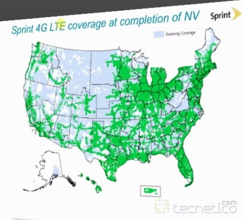 Revelado el mapa de cobertura de la tecnologí­a LTE de Sprint - Tecnético